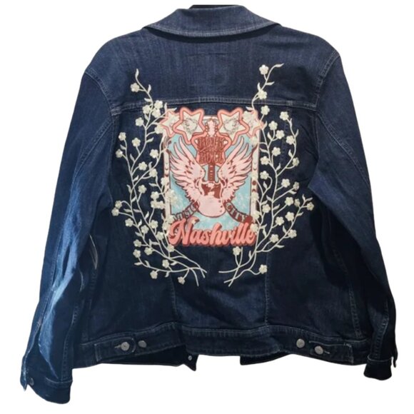 Levi's | Jackets & Coats | Classic Levis Blue Denim Jacket With Custom ...